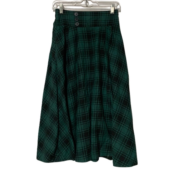 Bella Poque | Skirts | Bella Poque Green Plaid Midi Skirt | Poshmark